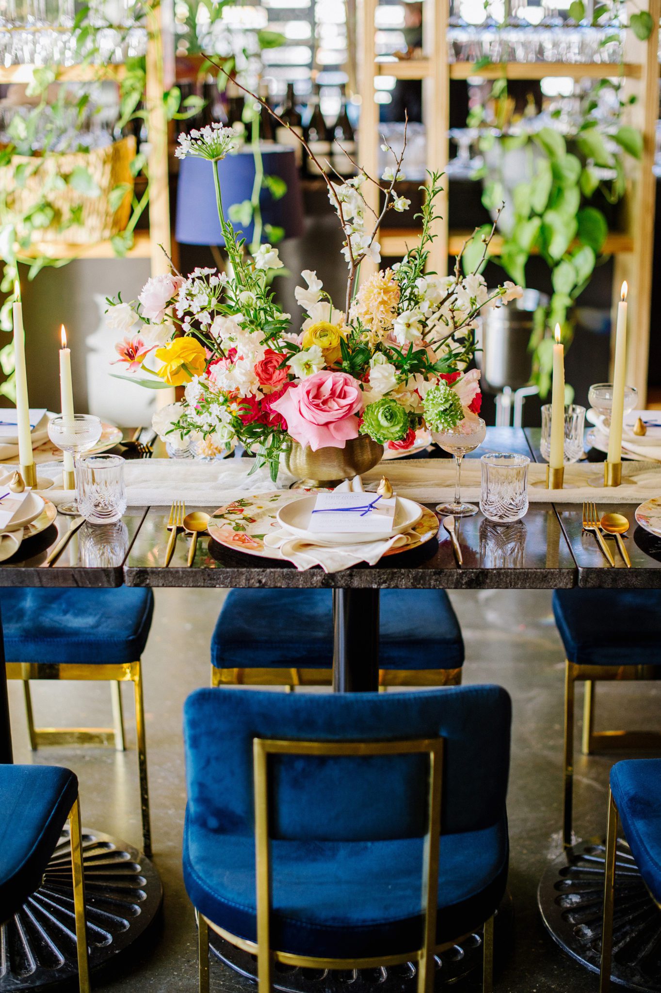 Brightly Coloured Florals & Royal Blue Accents For Spring in this ...