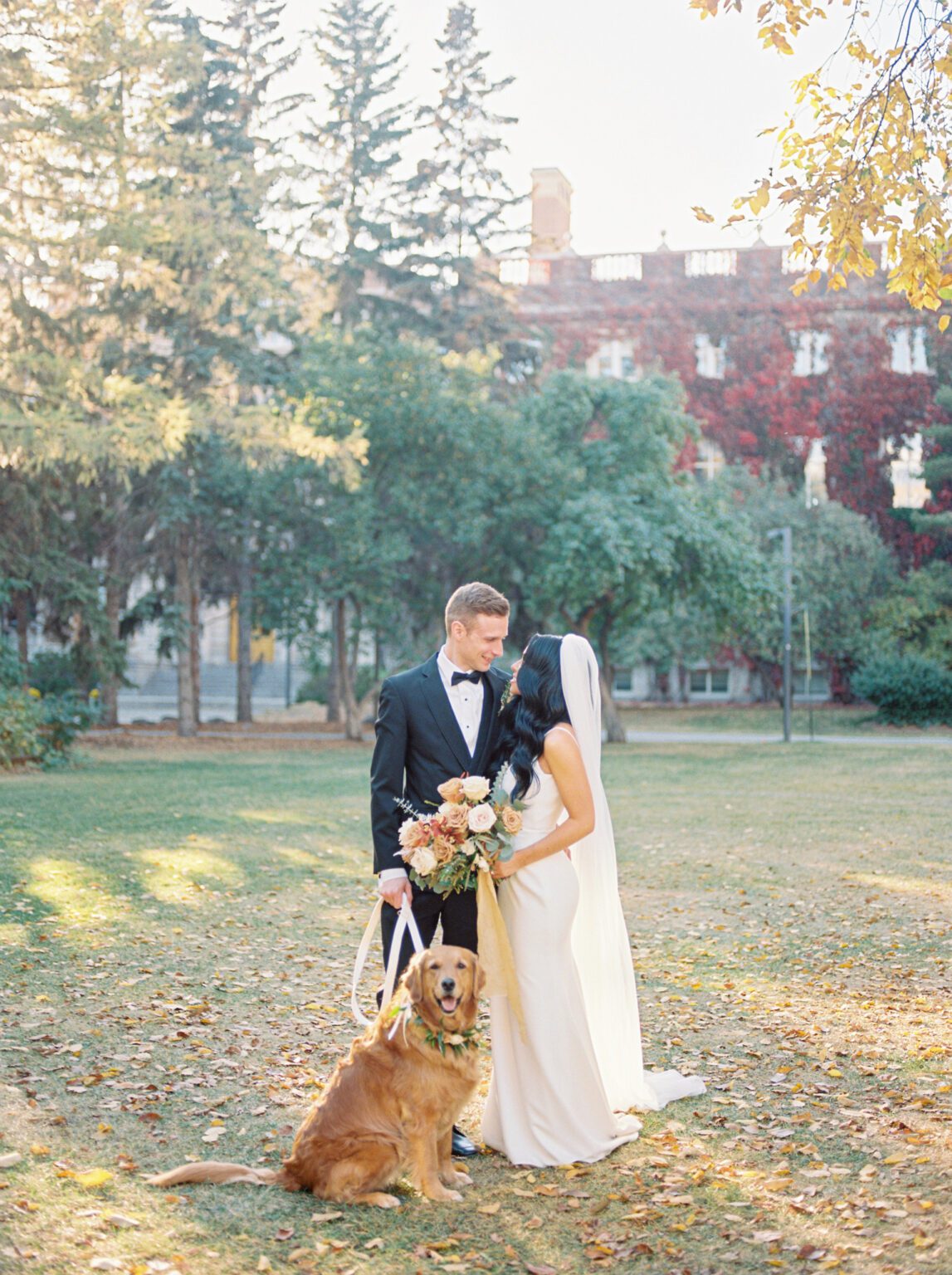 Gorgeous Fall Colours at Golden Hour In This Warm October Wedding