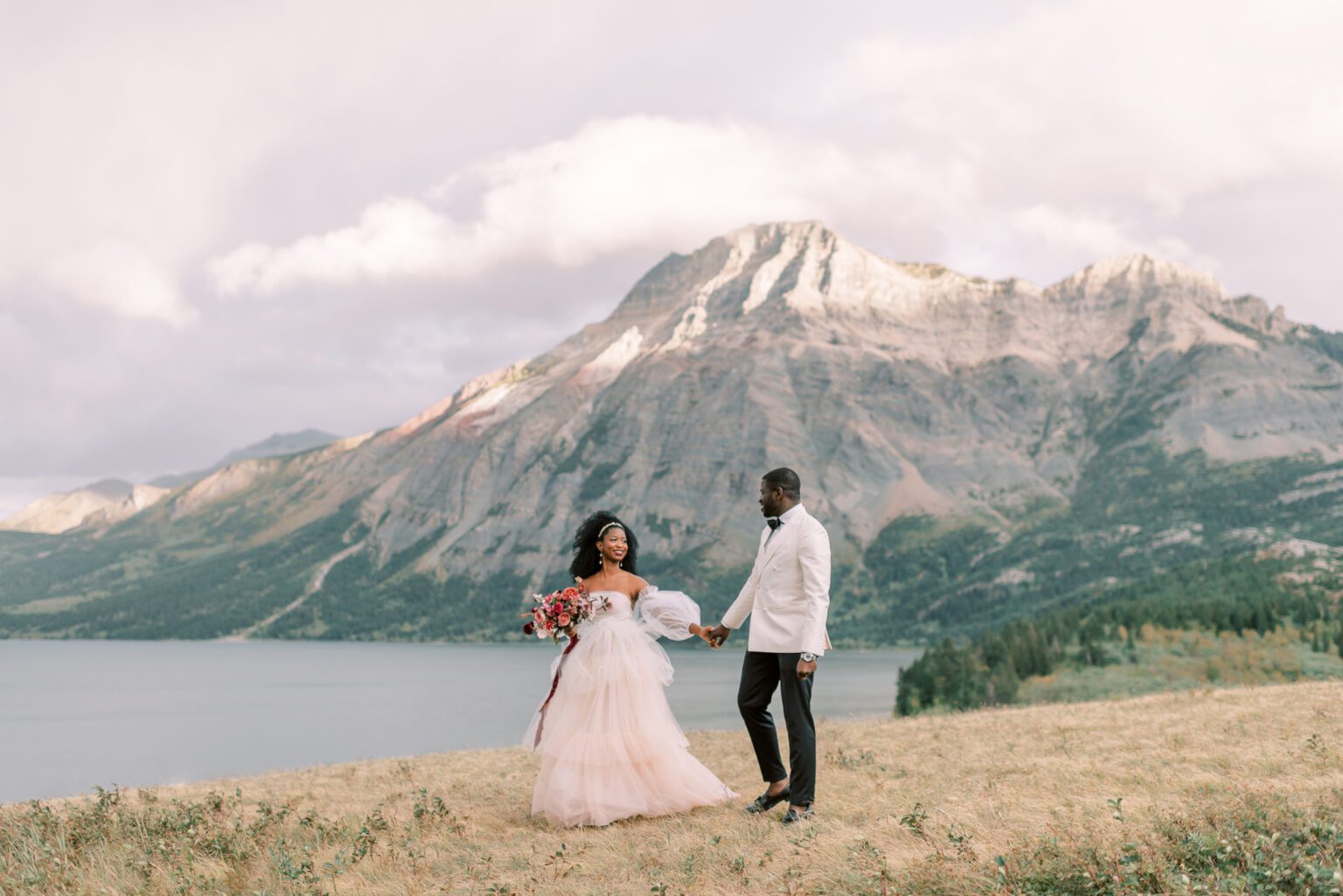 Sweet & Sophisticated Waterton Elopement With Rich Tones of Merlot ...